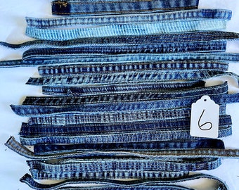 Salvaged Denim Blue Jean Seams for Repurposing Lot of 30 - Etsy