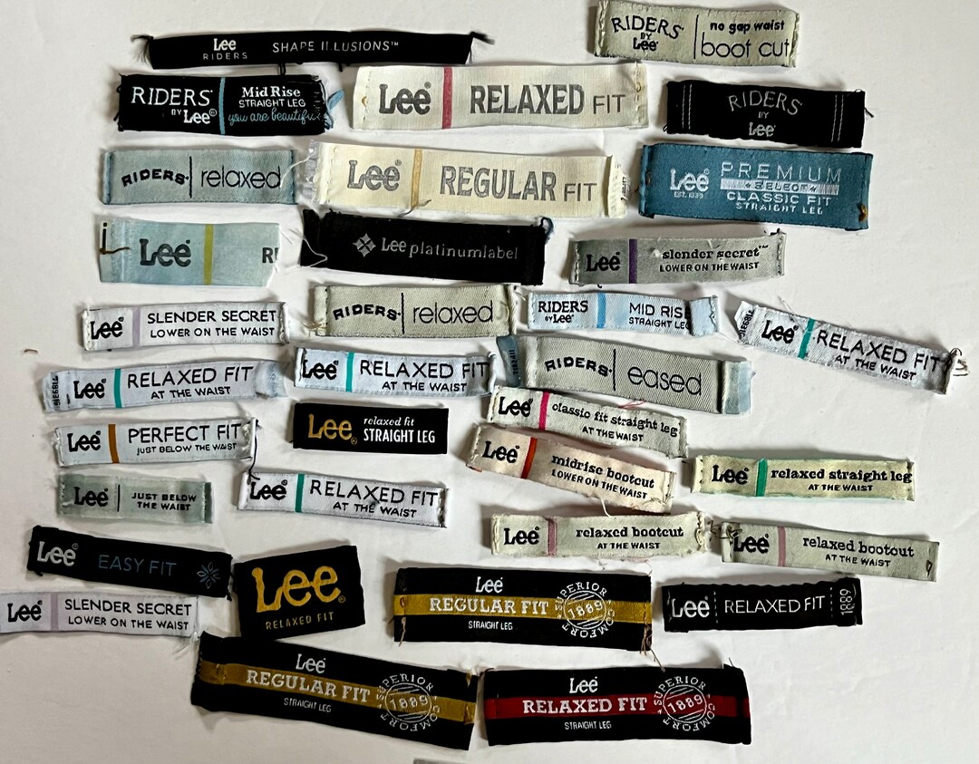 35 CT Salvaged Denim Blue Jean Tags LEE - Etsy