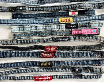 Salvaged Denim Blue Jean Seams for Repurposing Lot of 30 - Etsy