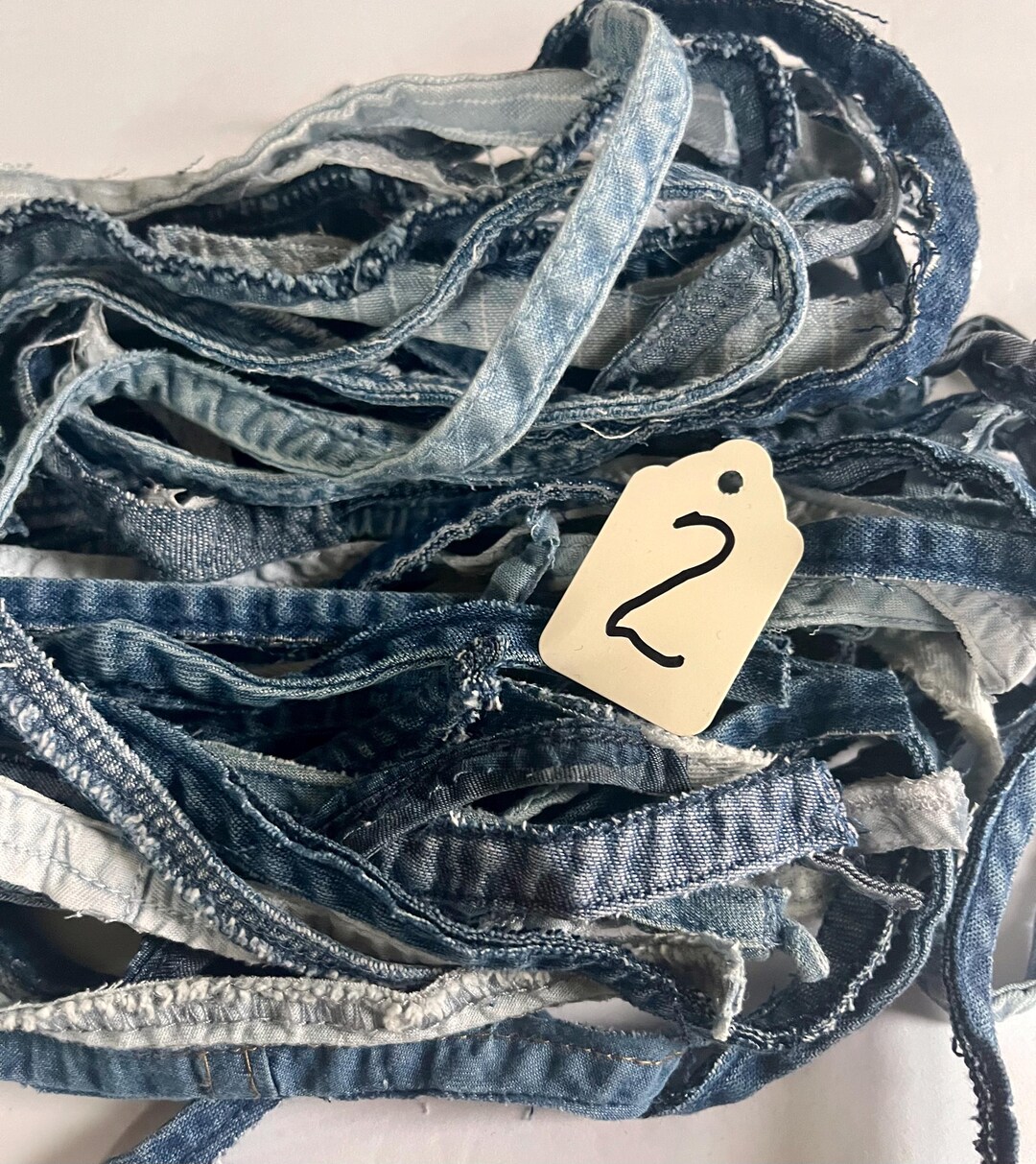30 CT Salvaged Denim Blue Jean Seams for Repurposing - Etsy