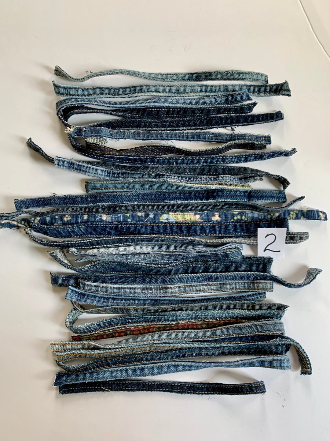 Salvaged Denim Blue Jean Seams for Repurposing Lot of 30 - Etsy