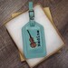 Leather Luggage Tag for a Cello Case, Custom Embroidered Personalized ...