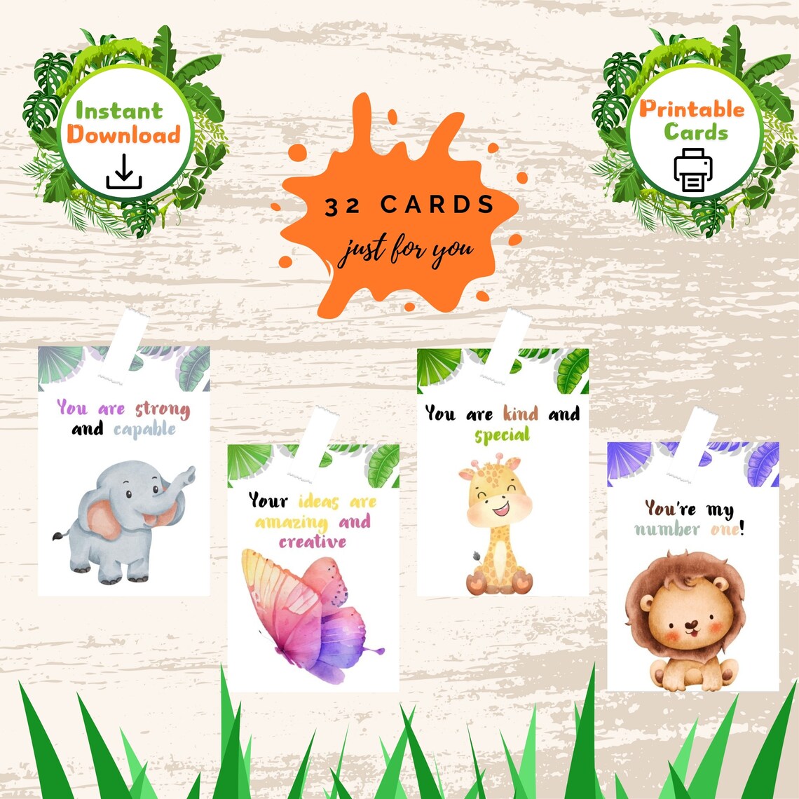 Positive Affirmation Cards for Kids Affirmation Cards for Kids PDF 32 ...