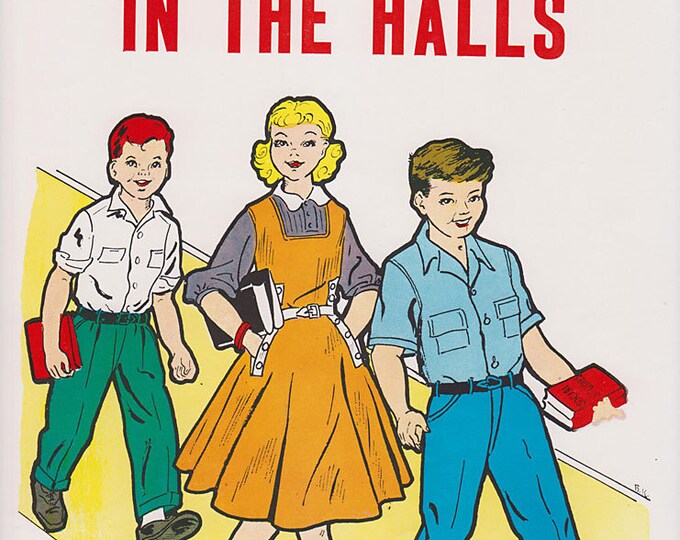 Vintage School Poster - Pass Orderly in the Halls - Good Manners ...
