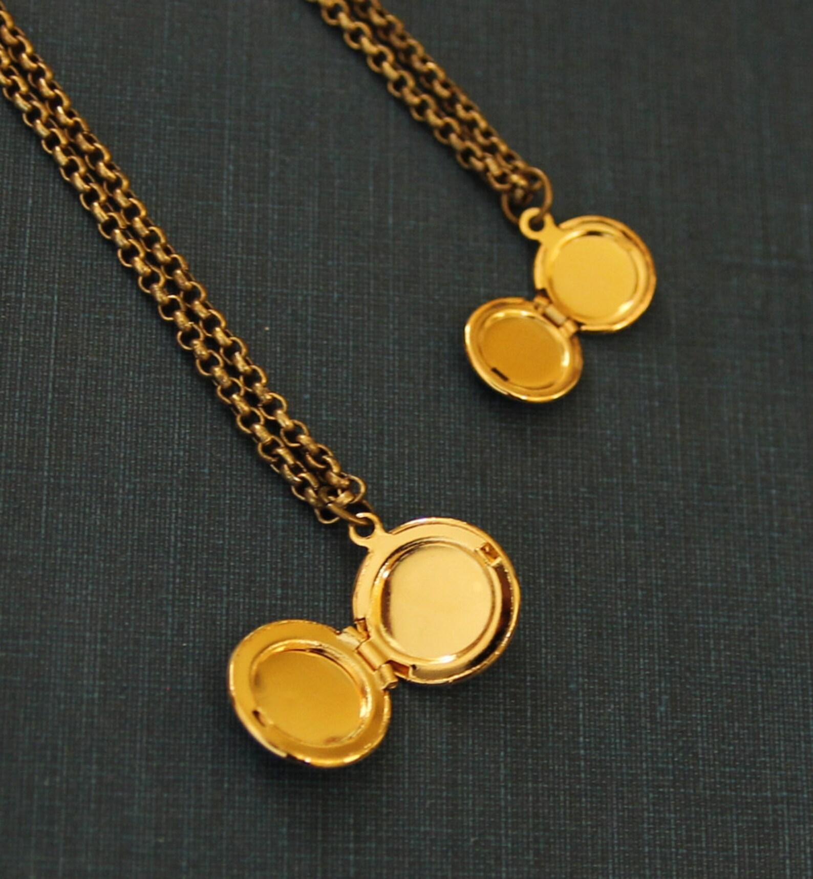 Generations - Two Teeny Tiny Shiny Gold Lockets - Mother and Daughter ...
