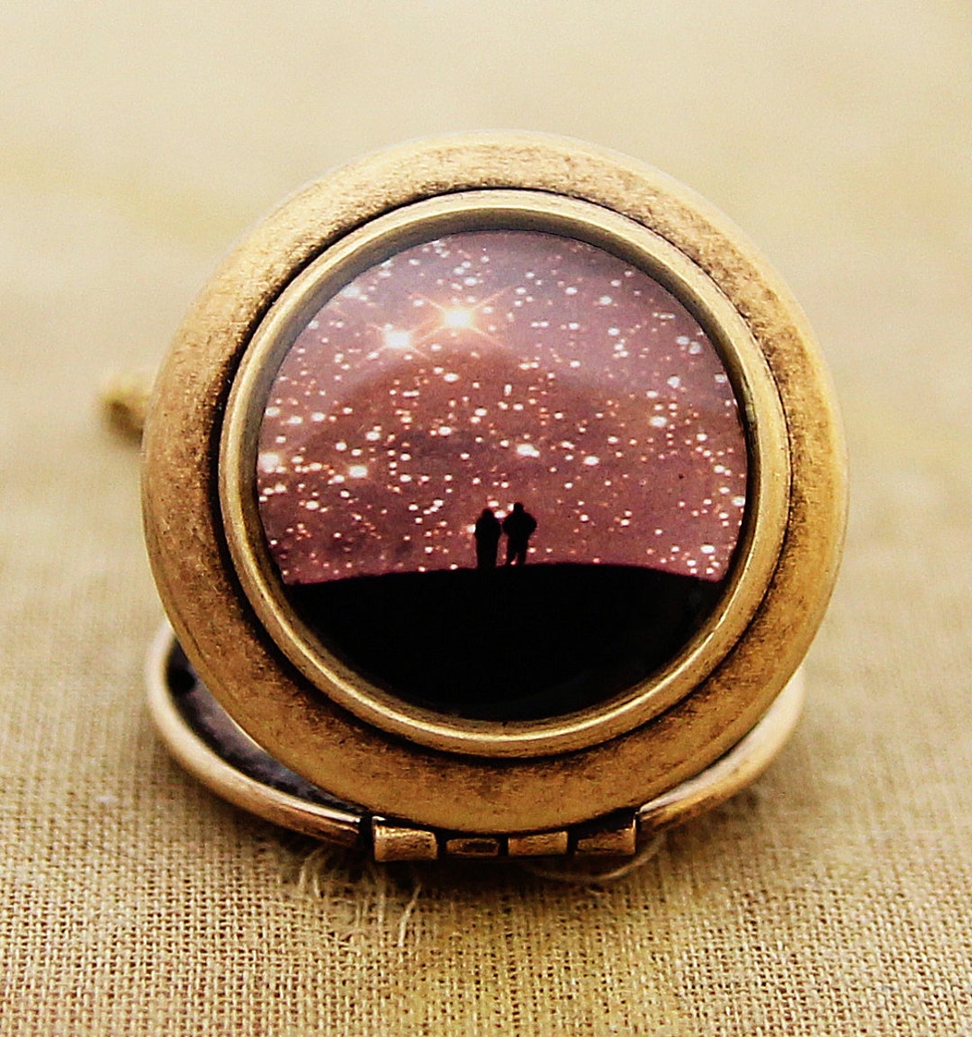Photo Locket - Love Under the Stars - - Etsy