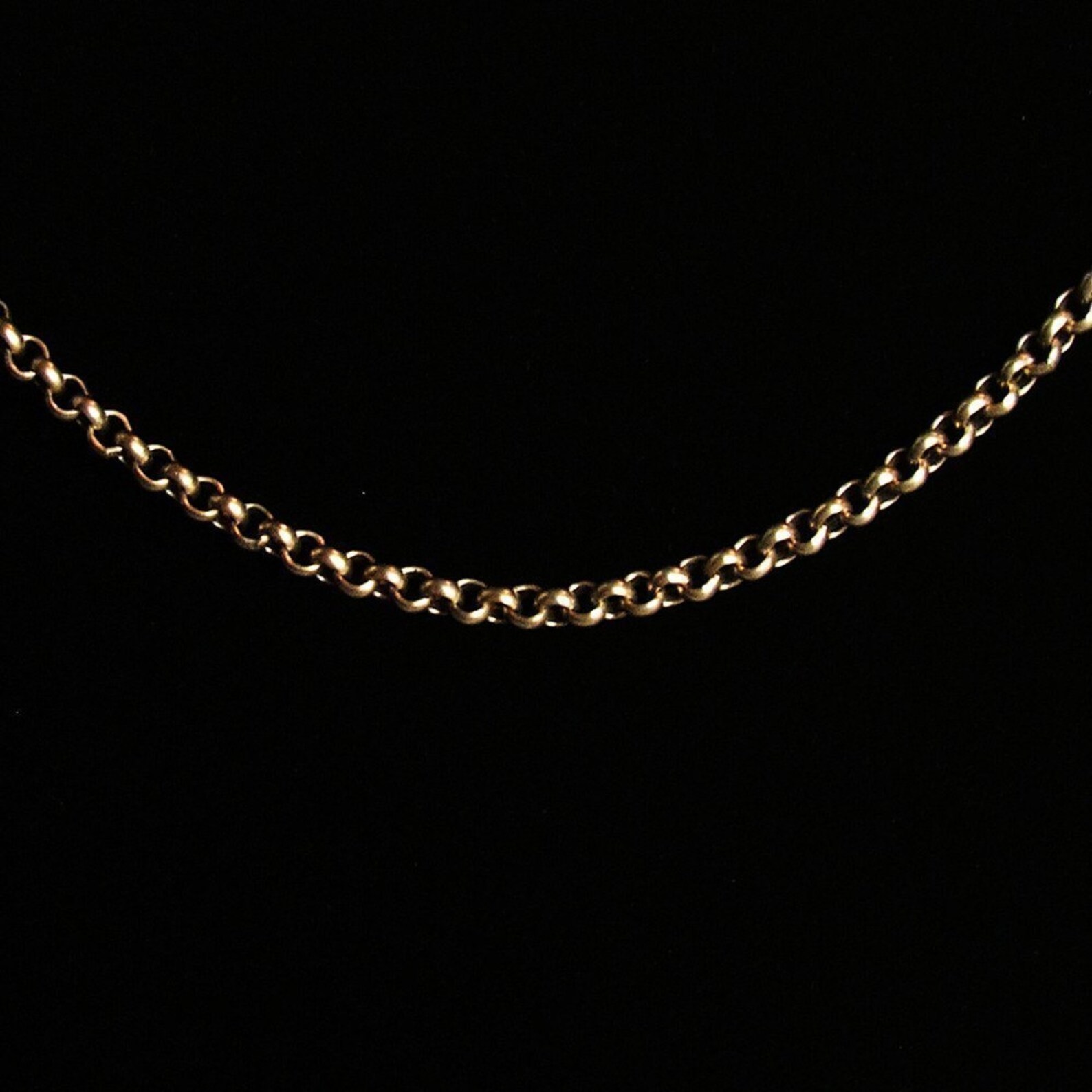 Antique Gold Rolo Chain Finished 16 Inches or 18 Inches - Etsy