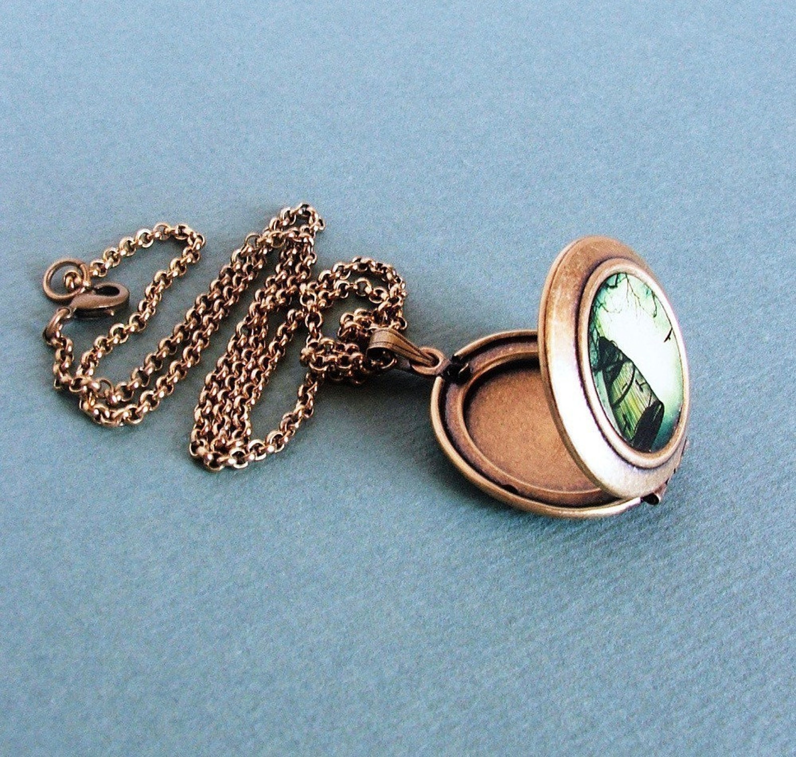 Photo Locket - This Bird Has Flown - Birdcage Wearable Photo Locket ...