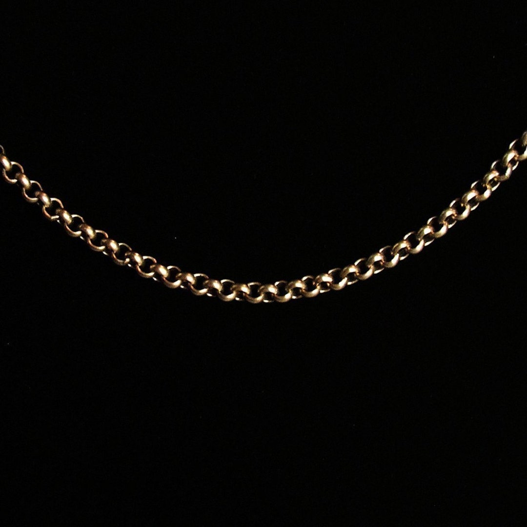 Long Antique Gold Rolo Chain- Finished- 30 Inches - Etsy
