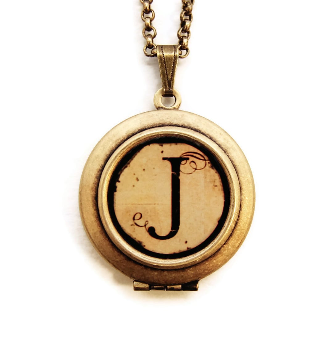 Vintage Alphabet Locket - Monogram Initial Locket Necklace - Etsy