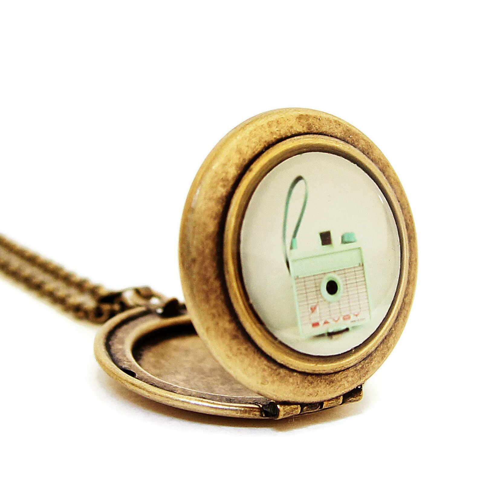 The Savoy Pastel Mint Vintage Savoy Camera Photo Locket - Etsy