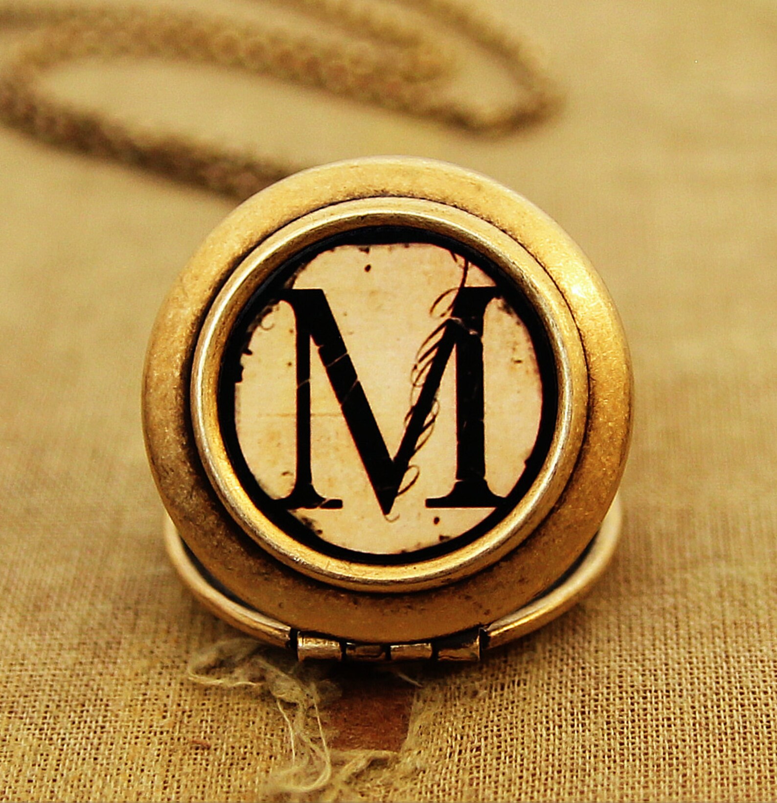 Vintage Alphabet Locket Monogram Initial Locket Necklace - Etsy