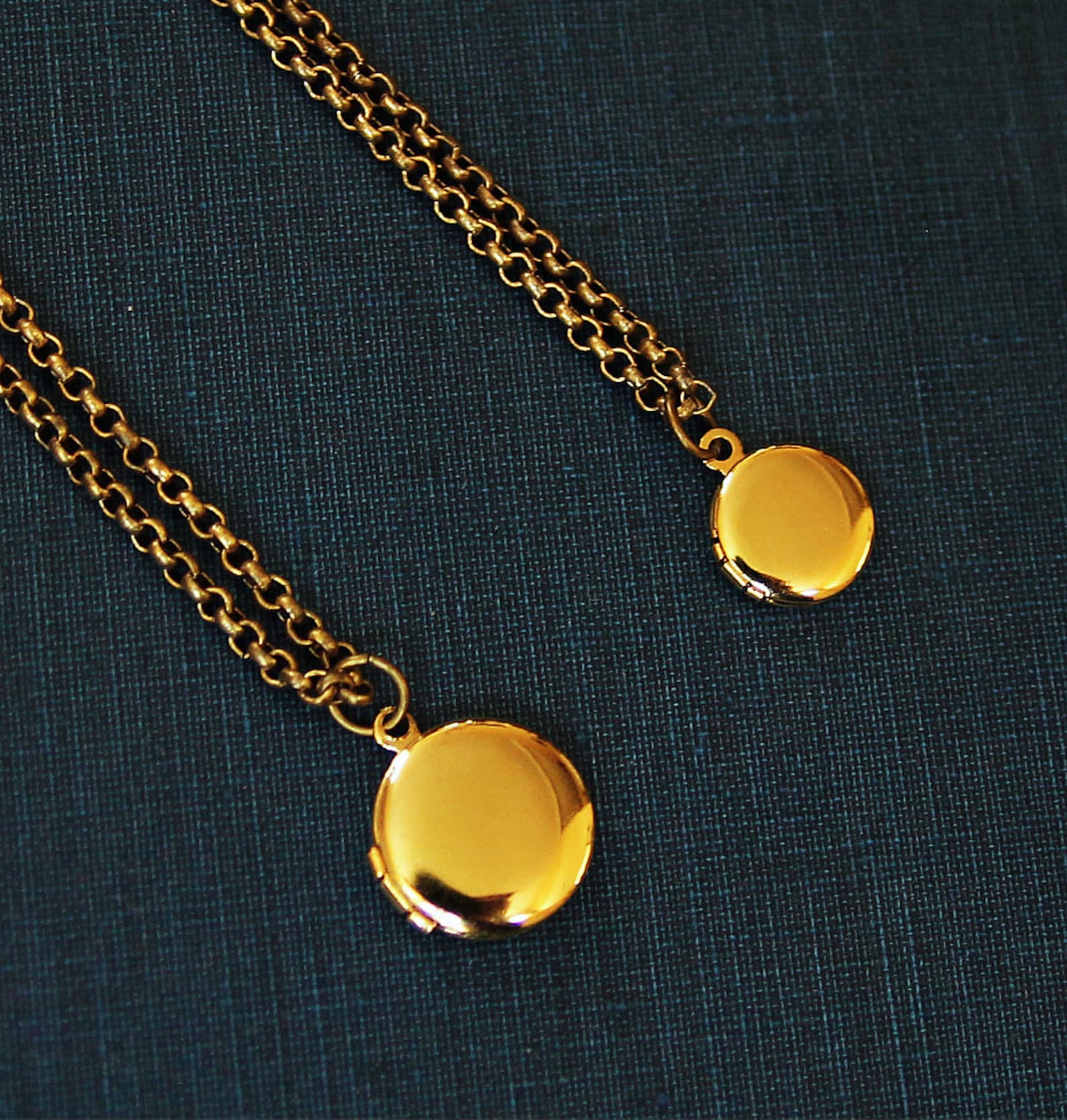 Generations - Two Teeny Tiny Shiny Gold Lockets - Mother and Daughter ...