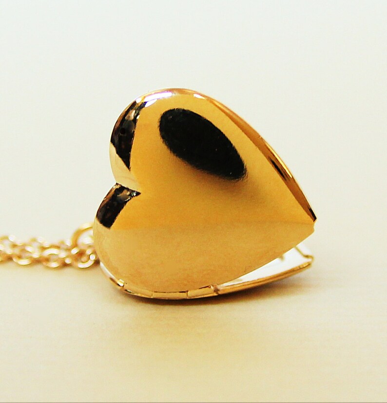Gold Heart Locket - Secret Message Locket - Shiny Gold Edition ...