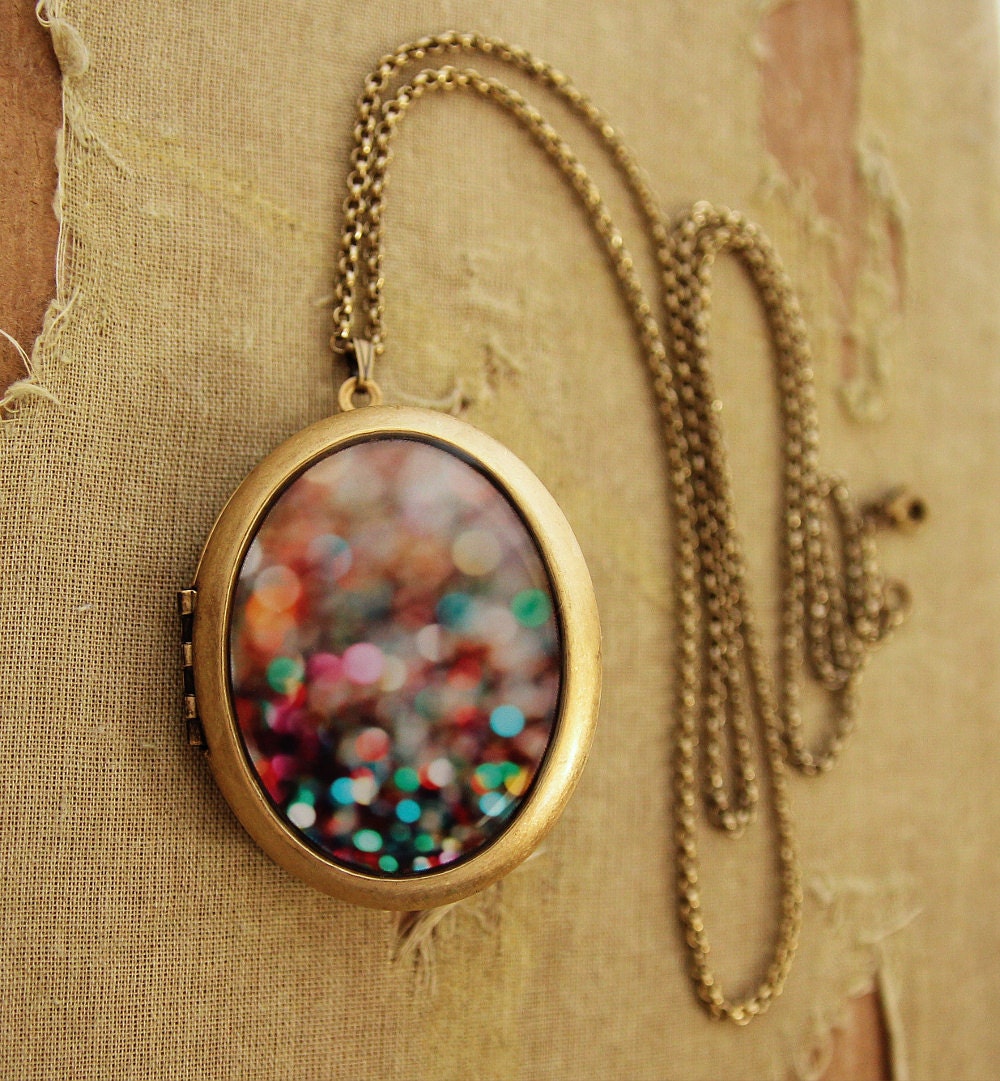 Photo Locket Partay Colorful Confetti Abstract Pretty - Etsy