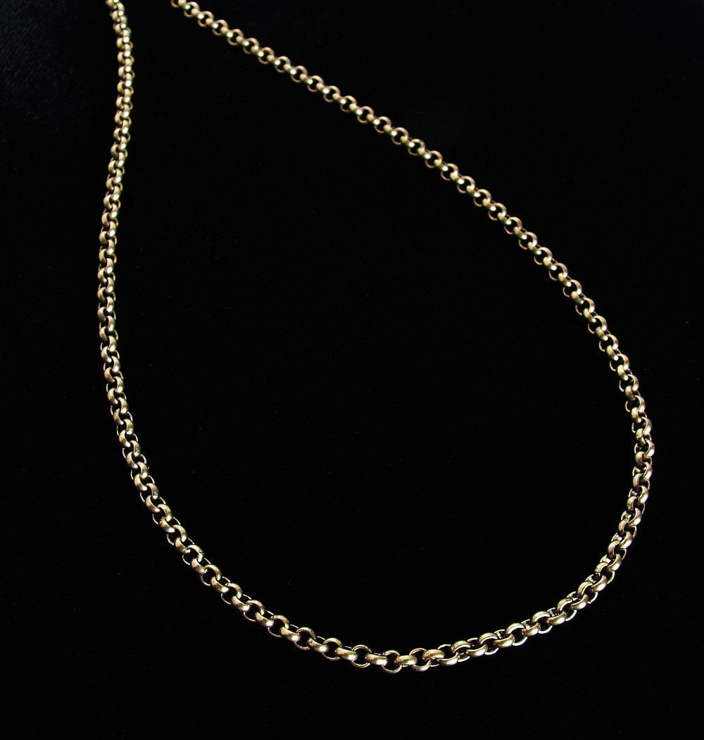 Long Antique Gold Rolo Chain Finished 30 Inches - Etsy