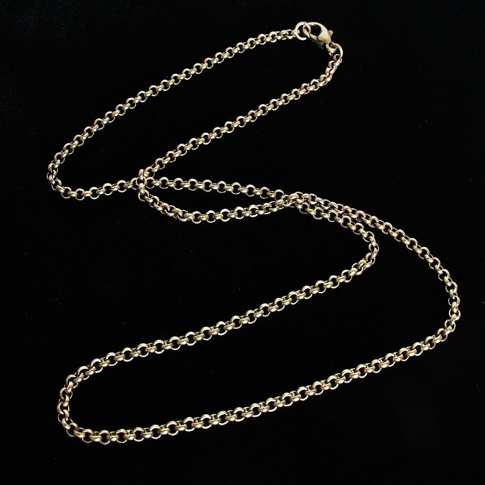 Long Antique Gold Rolo Chain Finished 30 Inches - Etsy