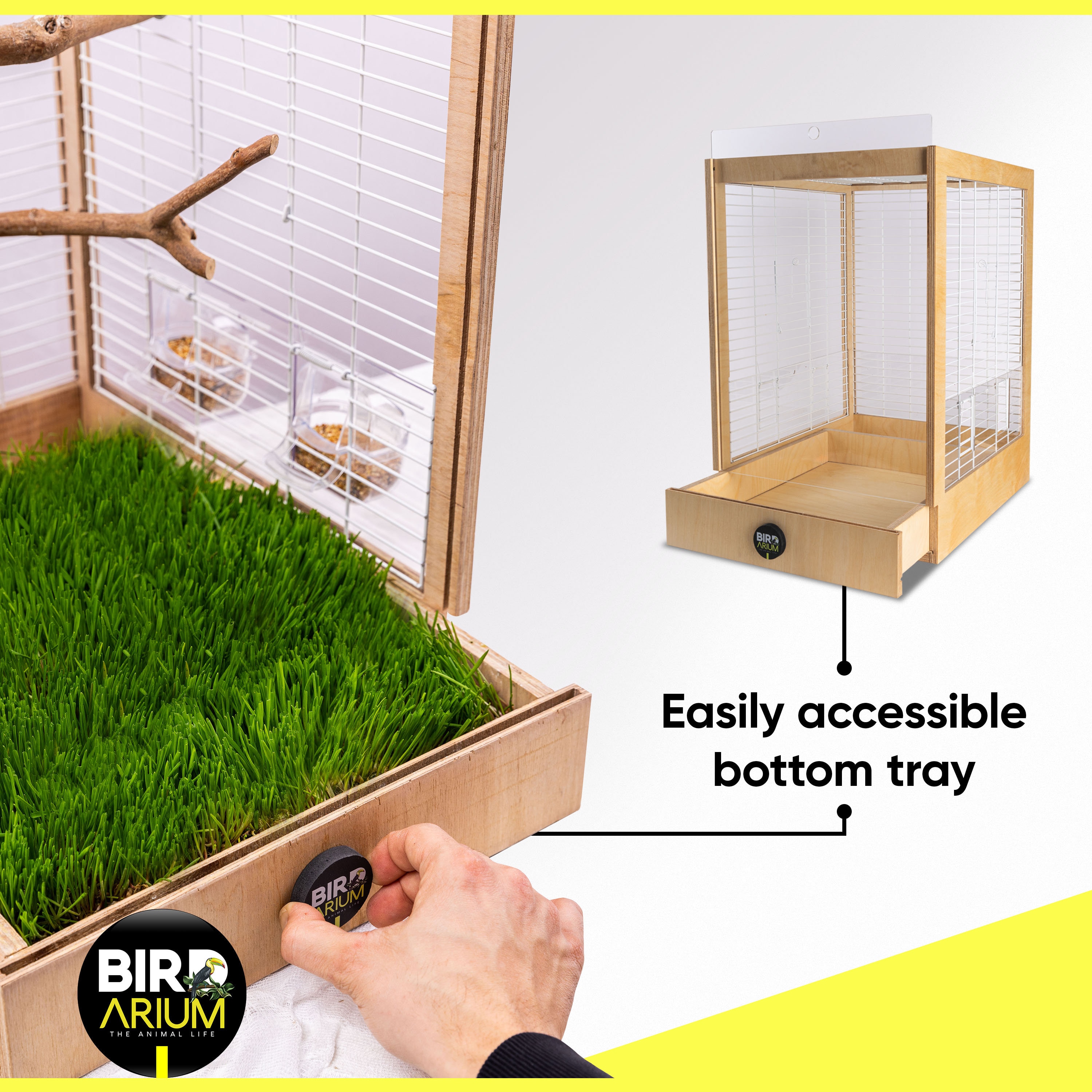Handcrafted Wooden Bird Cage, Natural Budgie Canary Bird House - Etsy