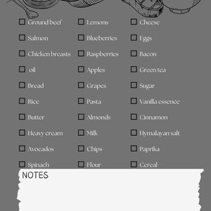 Editable Check off List, Grocery List, Stay on Track List ,restock List ...