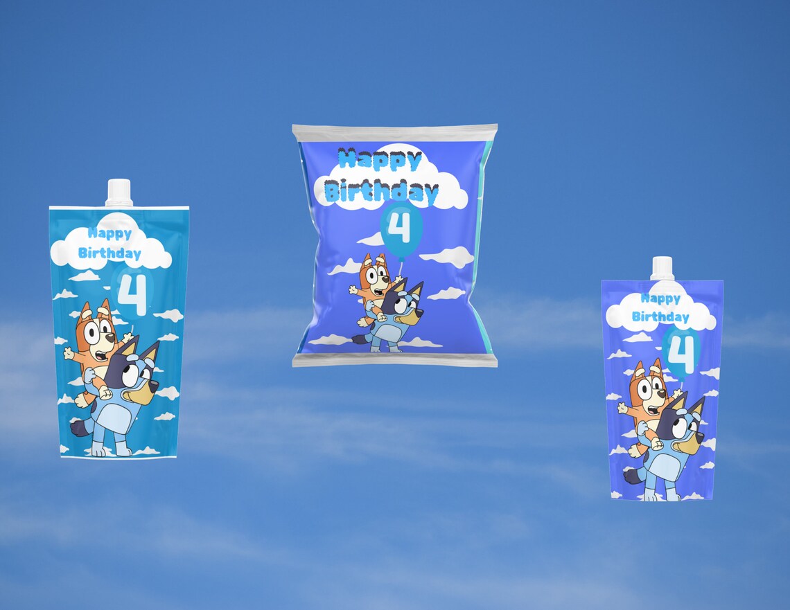 Editable Bluey Chip Bag , Juice Pouch Label , Party Favor - Etsy Canada