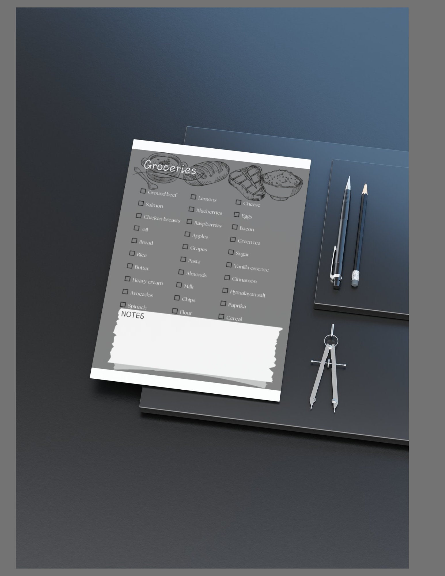 Editable Check off List, Grocery List, Stay on Track List ,restock List ...