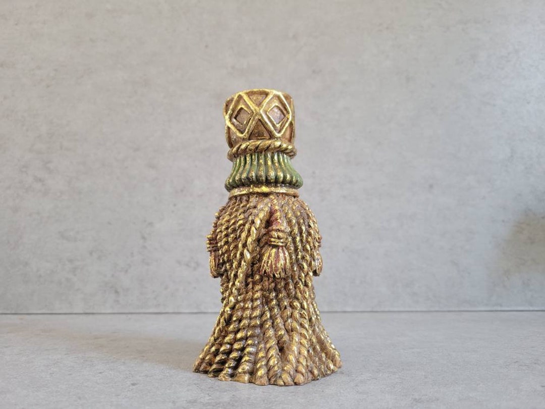 Gold Tassle Candlestick - Golden Tone Candle Holder - Etsy