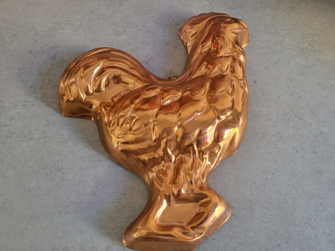 Rooster Copper Mold - Vintage Wall Decor Plaque With Hook - Etsy