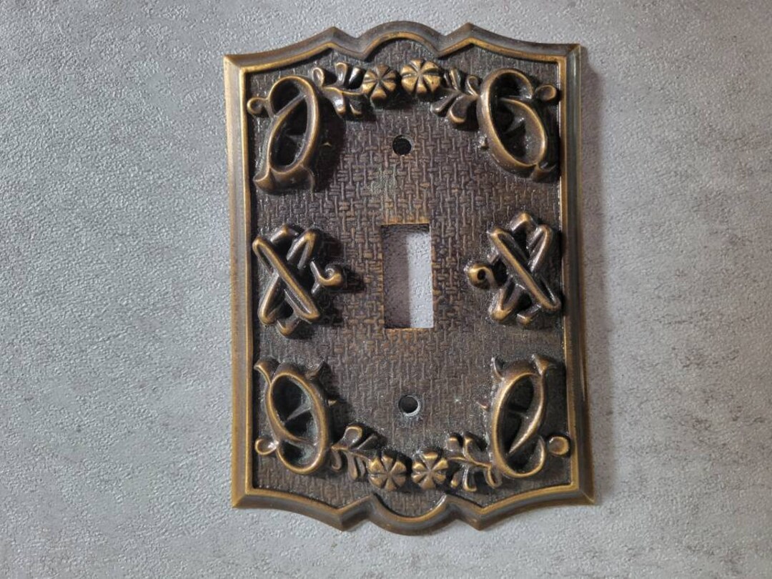Vintage Electrical Socket Plate Cover - Vintage Light Switch Metal ...
