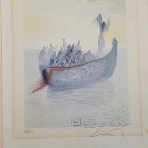 Salvador Dali Divine Comedy the Ship of Souls Hand Signed in Pencil ...