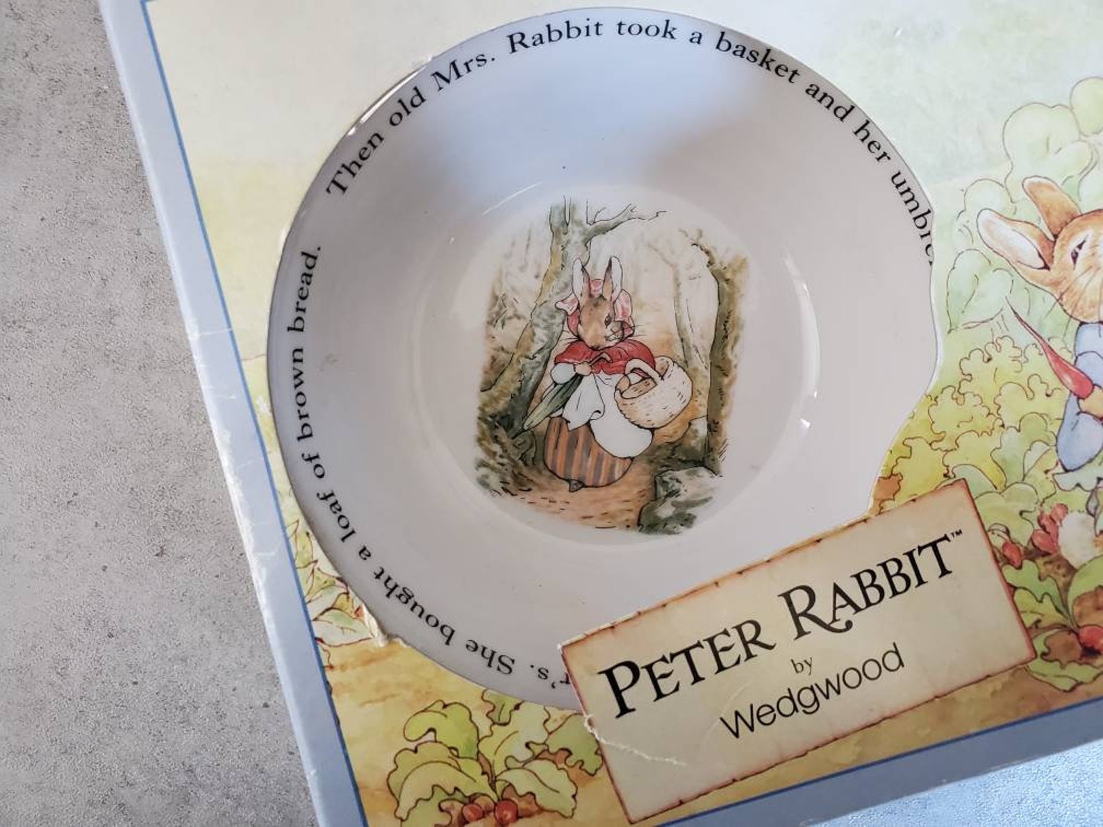 Peter Rabbit Wedgewood Set Plate Bowl and Mug Illustrated - Etsy