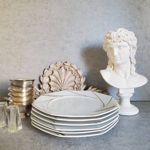Ranmaru Porcelain 6 Plates - Gallery Collection Crystaline White ...