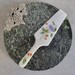Vintage Porcelain Cake Server Floral Pie Trowel, White Ceramic Dessert ...