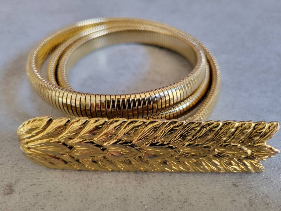 Vintage Gold Belt Coiled Chain 1990s Belt - Etsy
