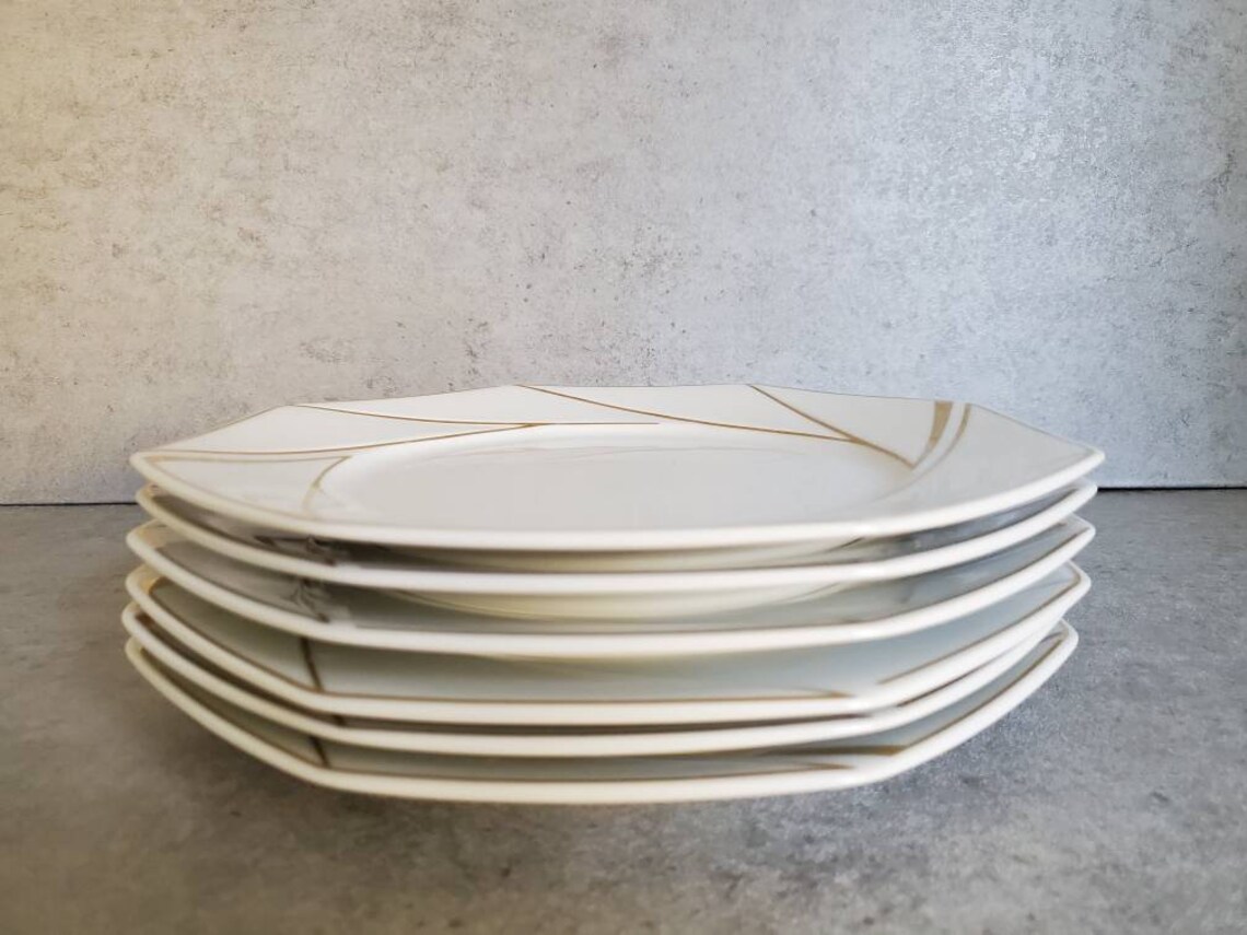 Ranmaru Porcelain 6 Plates - Gallery Collection Crystaline White ...