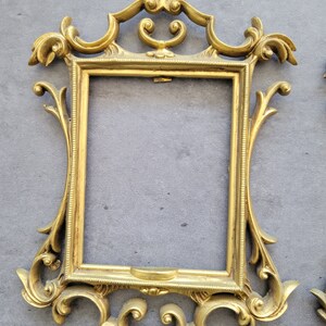 Vintage Italian Frame Set of Two - Pair of Small Baroque Gold Resin ...