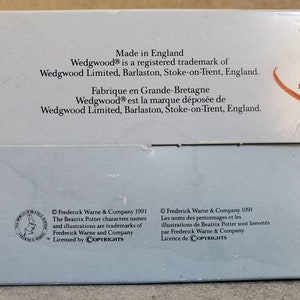 Peter Rabbit Wedgewood Set - Plate, Bowl and Mug Illustrated Set for ...