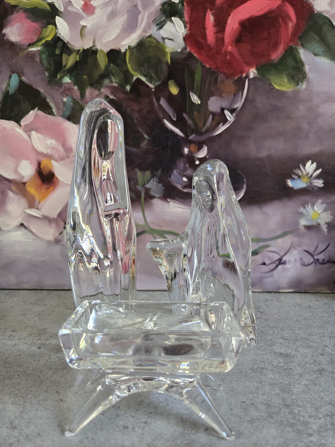 Danks Christmas Nativity Scene - AS IS Lead Crystal Ornaments Set, Baby ...