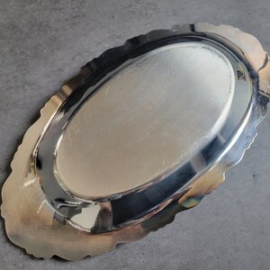 Vintage Silver Plated Bread Platter Oneida Du Maurier Roll Oval Silver ...