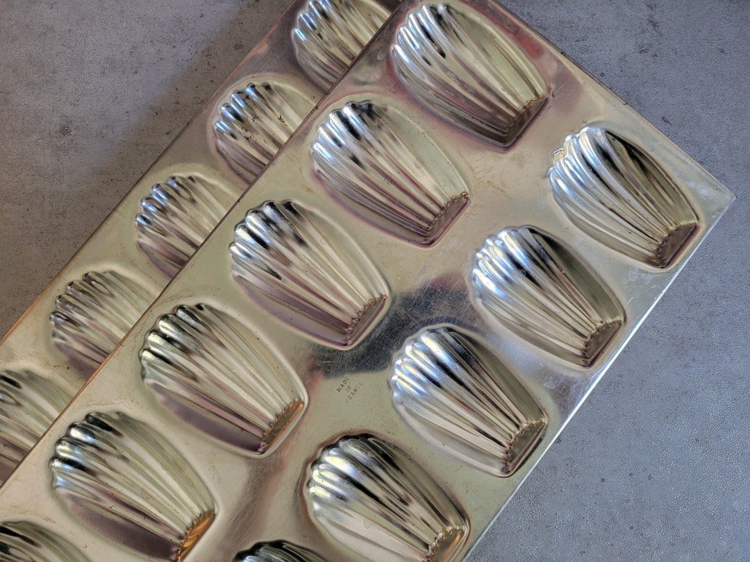 Vintage French Madeleine Pan Set of 2 Made in FRANCE, Metal Baking Pans ...