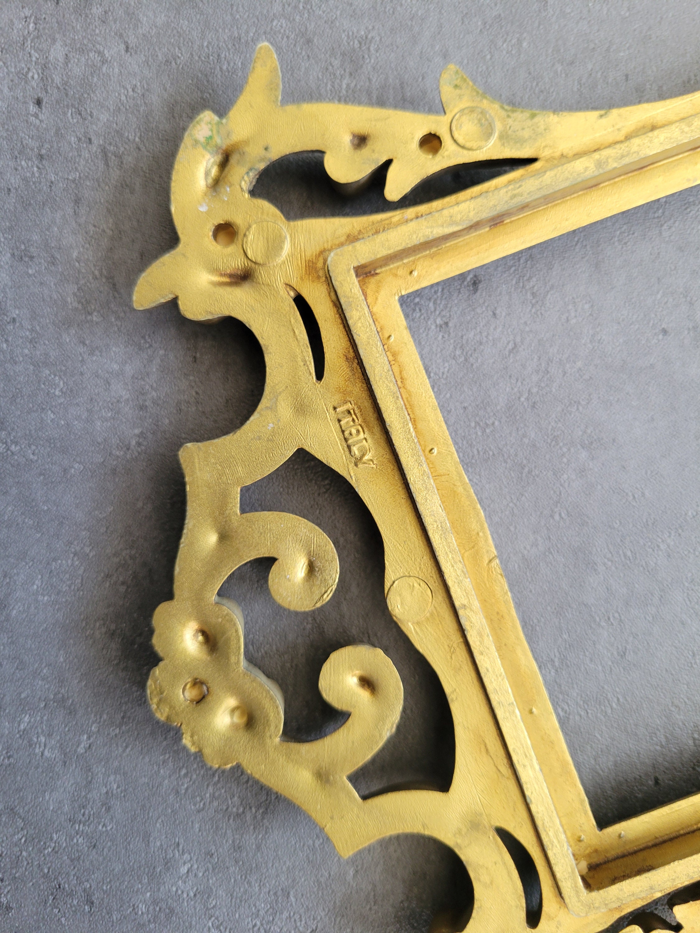 Vintage Italian Frame Set of Two - Pair of Small Baroque Gold Resin ...