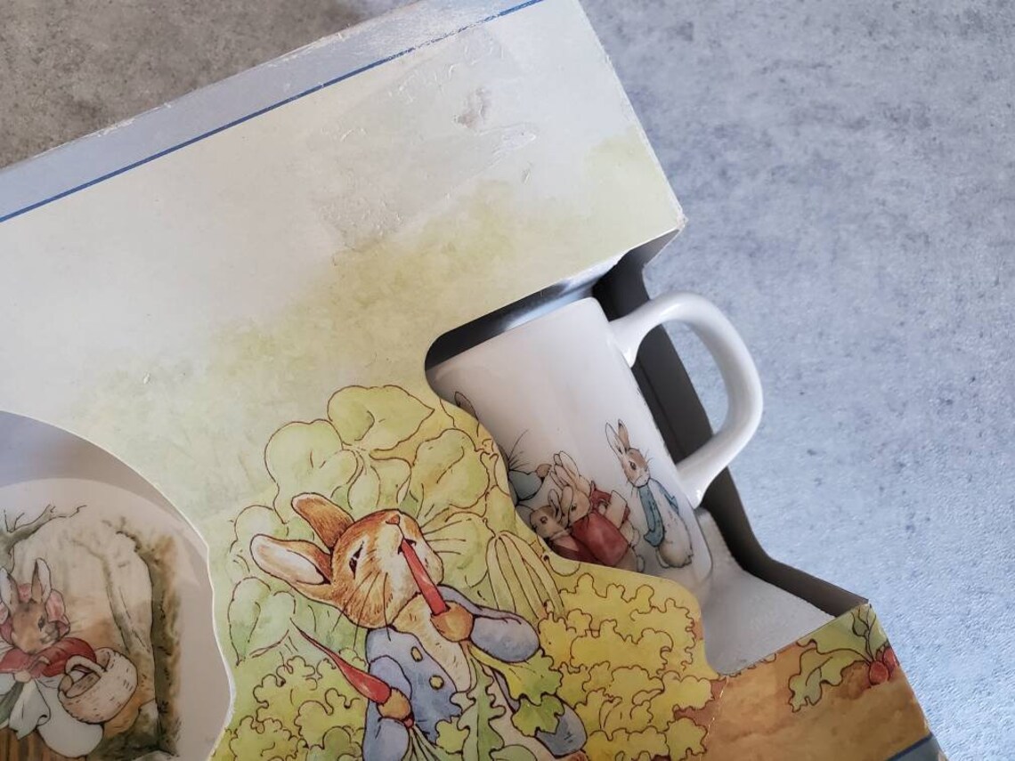 Peter Rabbit Wedgewood Set Plate Bowl and Mug Illustrated - Etsy