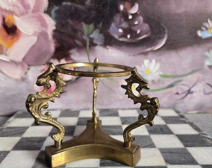 Small Brass Easel - Vintage Gold Table Stand for Business Cards, Signs ...