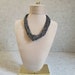 Vintage Micro Beaded Necklace With Ornate Clasp - Knot Metalic Gray ...