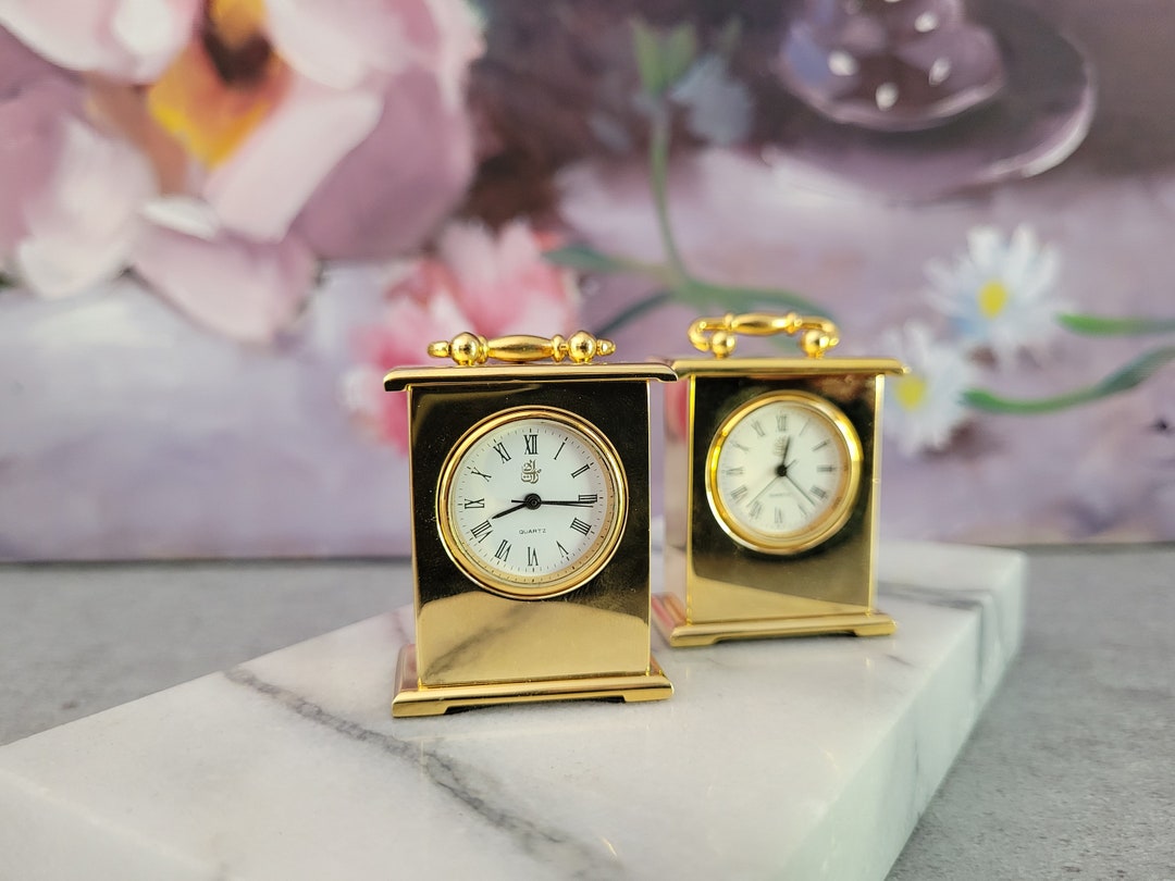Vintage Doll-house Clocks - Pair of Small Gold-tone Toy Clocks - Etsy