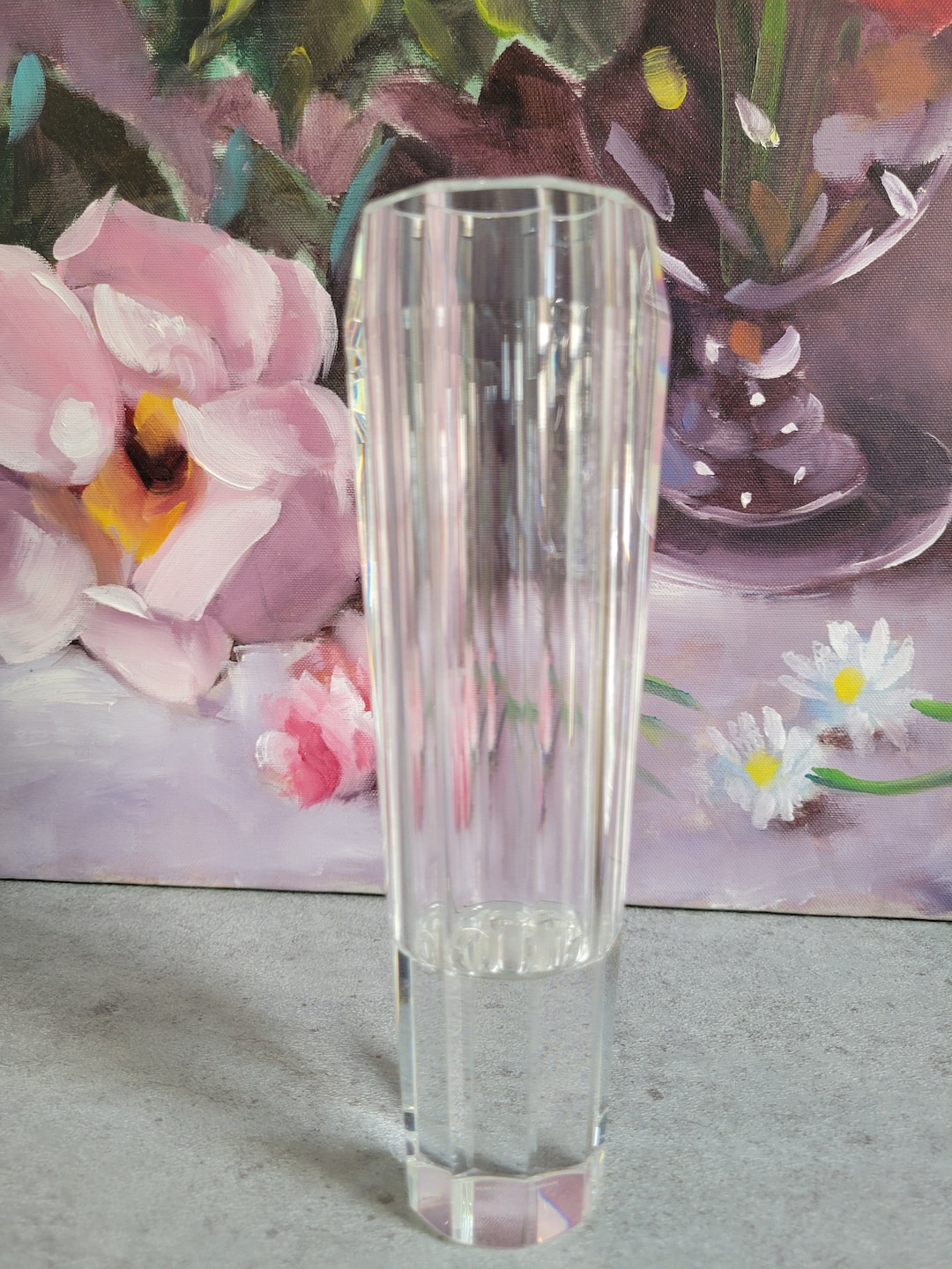 Vintage Lenox Crystal Vase - Contemporary Bud Vase, Lead Crystal Vase ...
