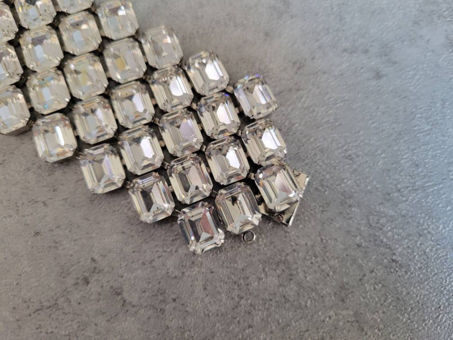 Weiss Rhinestone Bracelet Vintage Bridal Jewelry Wide | Etsy