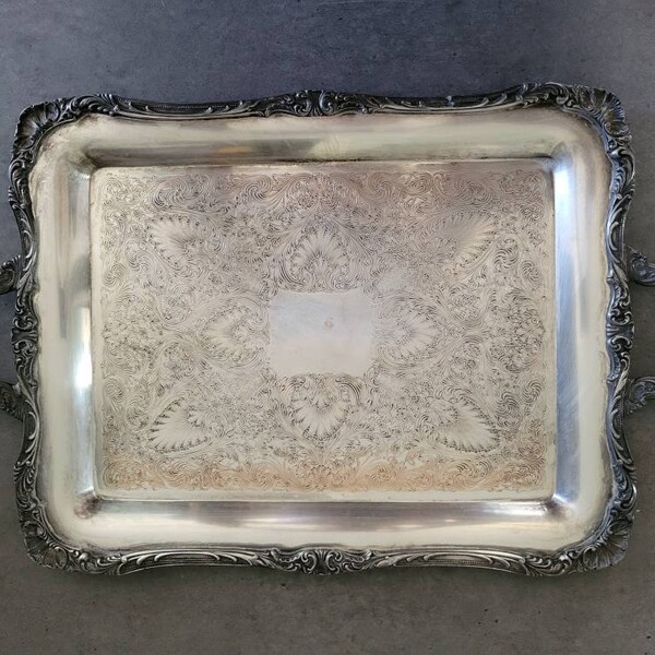 Heavy Silver Tray - Etsy