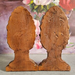 Vintage Pineapple Finial Bookends kitchen Decor, Faux Wood Neoclassical ...