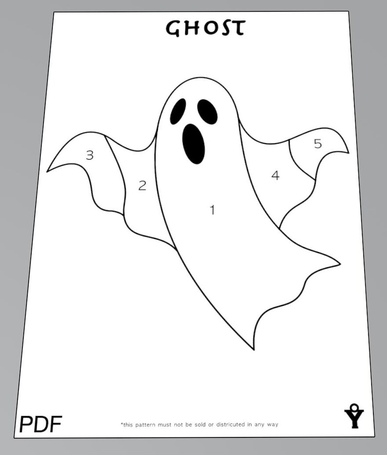 Ghost Stained Glass Pattern: Halloween Decor DIY (PDF SVG Digital ...