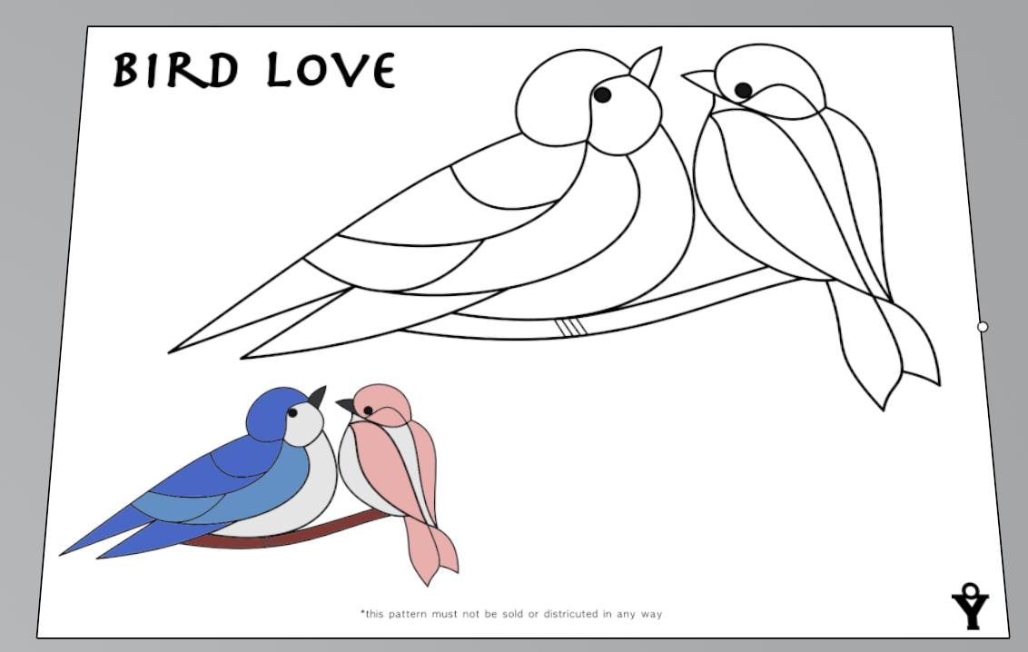 Bird Pattern Stained Glass Pattern PDF SVG Digital Download Do It ...